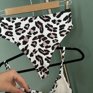 Vaka Swim | Swim | Vaka Swim High Waisted White Leopard Print Cheeky ...